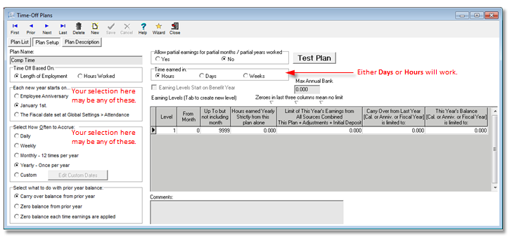 Attendance - How To: Create and use a Comp Time plan – Gradience Support