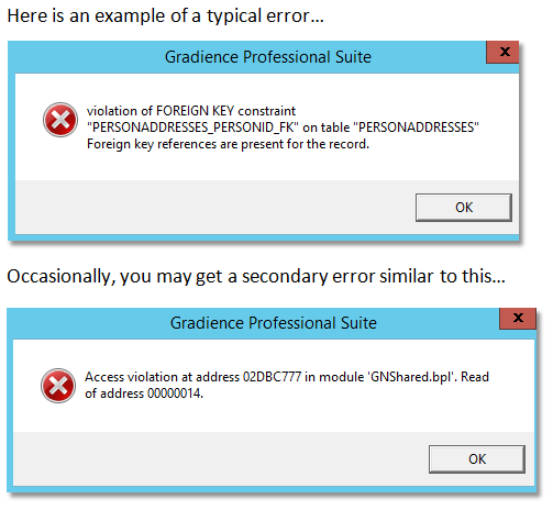Gradience Pro Enterprise Solution To Violation Of Foreign Key Constraint Gradience Support